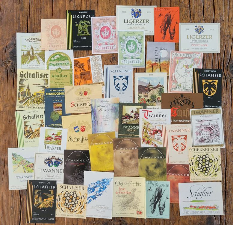 Weinetiketten Sammlung Schweiz, Twann, Ligerz, Schaffis, ... | Kaufen ...