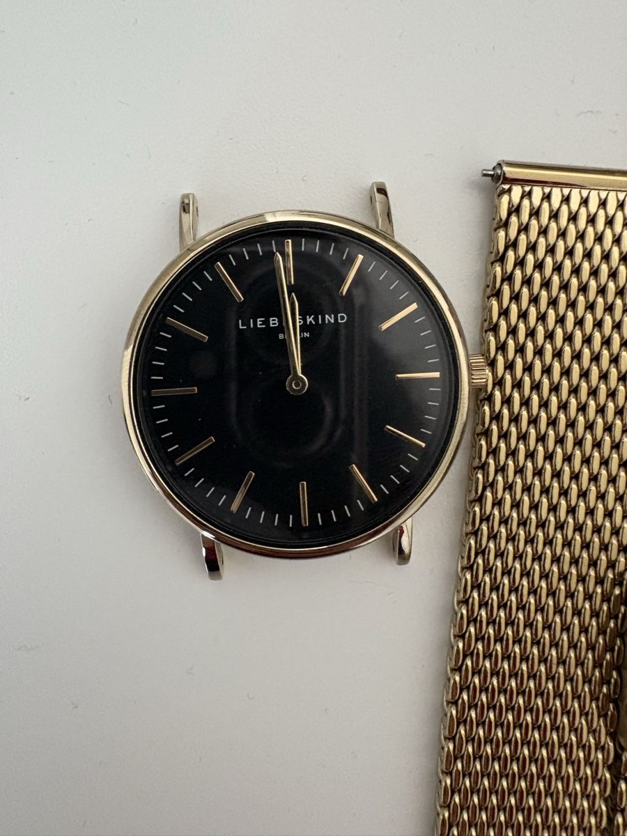 Liebeskind Watch Gold Black Minimalist 2 Straps Top! (Neu (gemäss ...