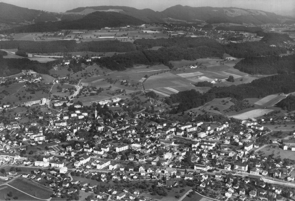Vintage Luftaufnahme Affoltern am Albis, Ansichtskarte 1967 (Gebraucht ...