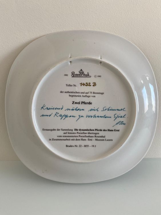 Rosenthal x Hans Erni "Zwei Pferde" 1992 | Kaufen auf Ricardo