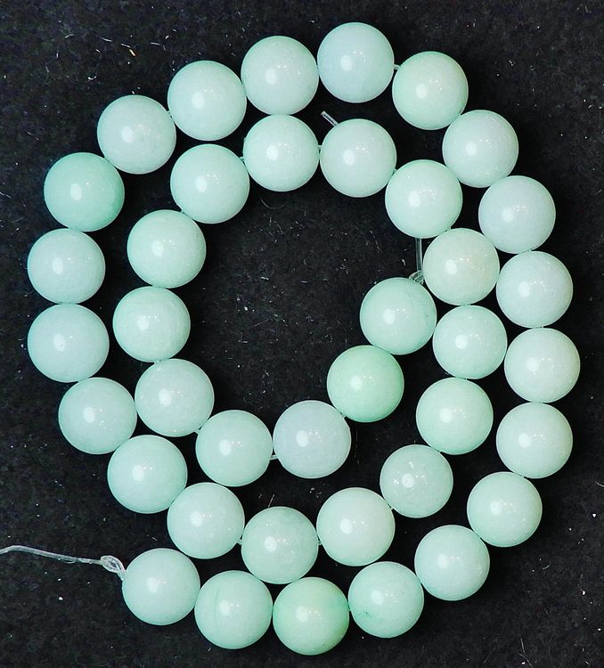 1 Strang 1A echte natürliche hellgrüne Jade Perlen 10 mm (Neu (gemäss ...