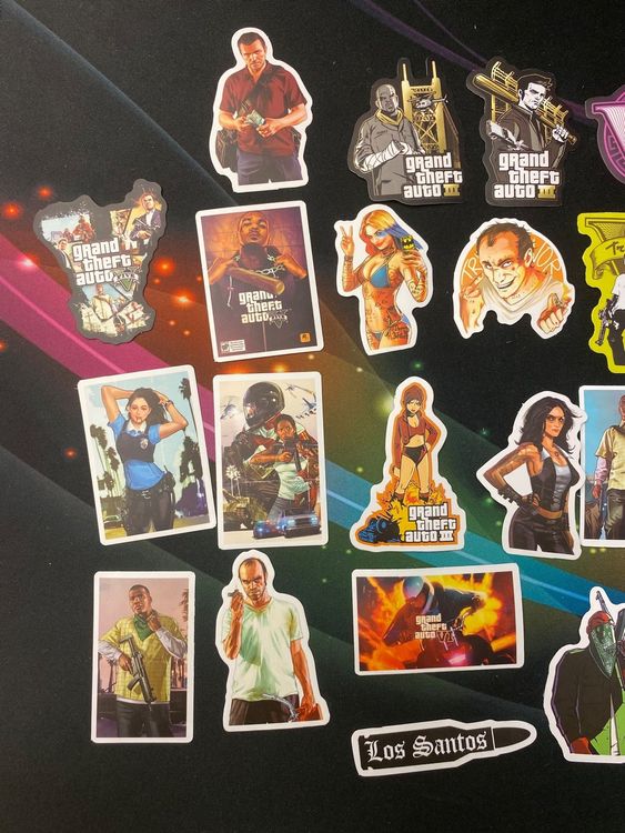GTA Stickers I 50 Stk. I Wasserdicht I Grand Theft Auto (Neu und ...