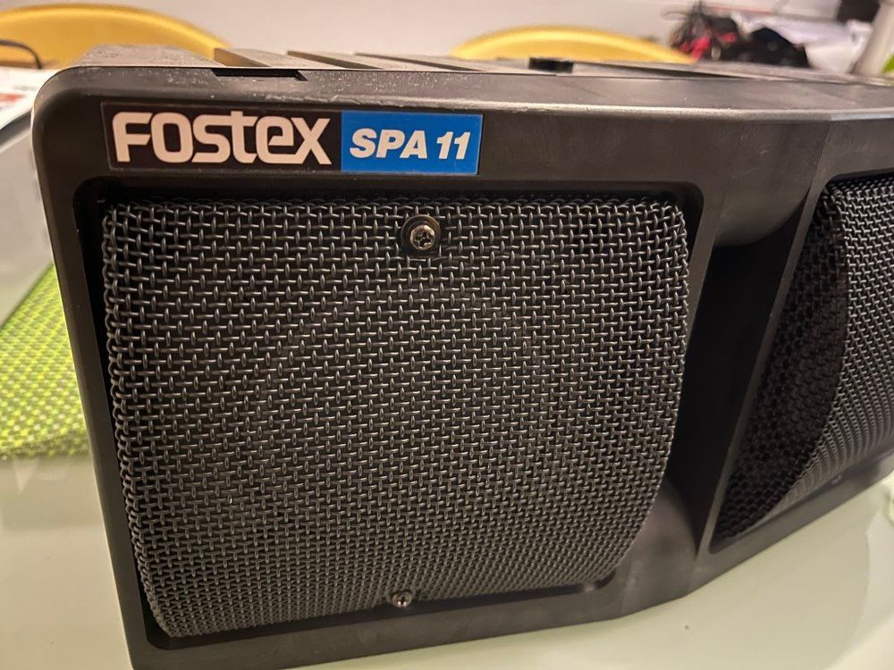 Fostex SPA11 Lautsprecher Aktiv Boxe mit Mikrofon + Line Ein (Gebraucht ...