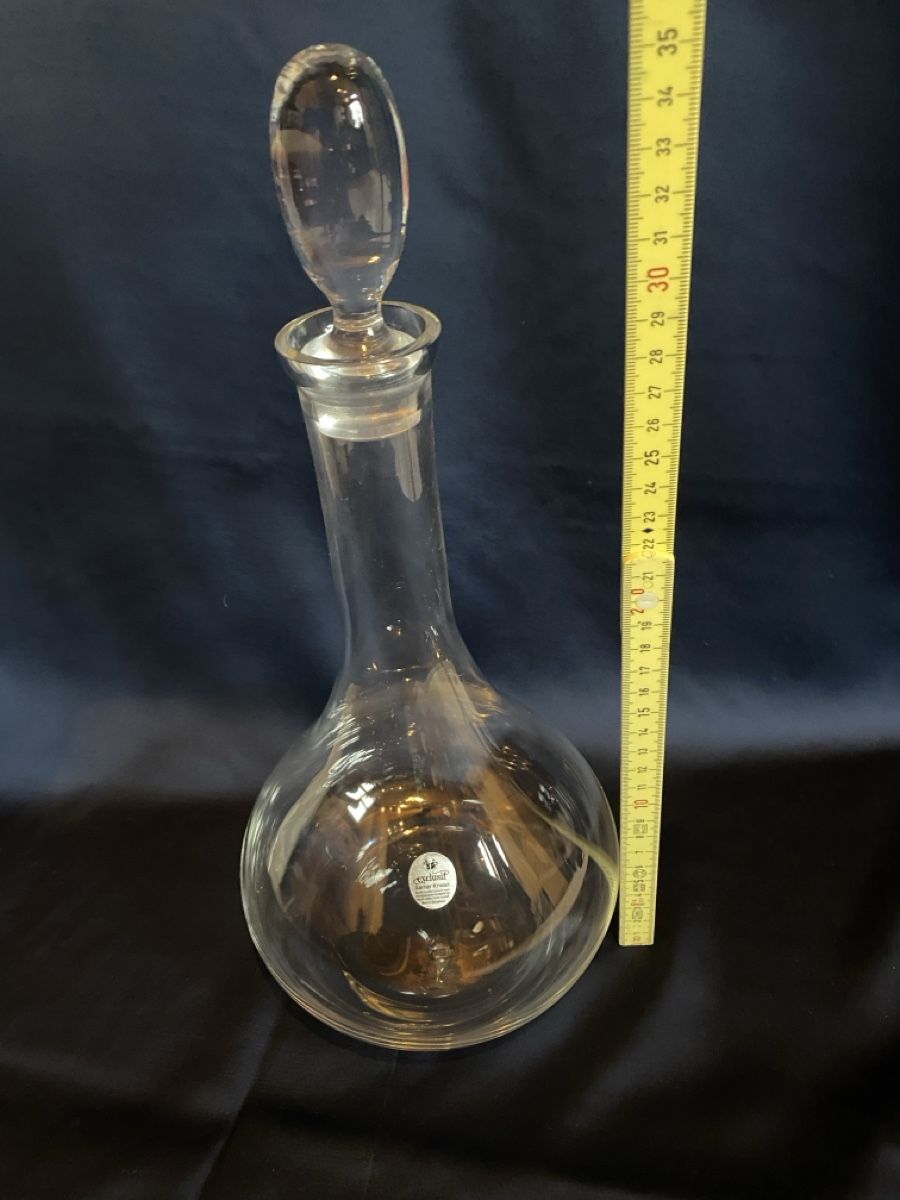 Kristall Karaffe Sarner Glas, Vintage Design, Top Zustand (Neu (gemäss ...