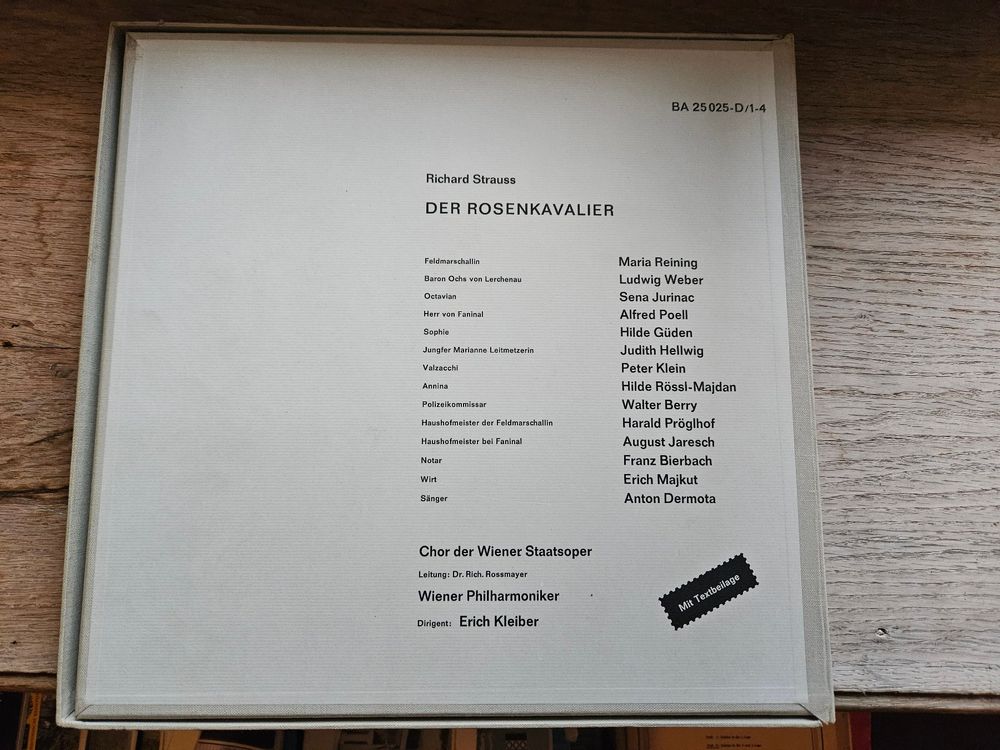 LP Box Richard Strauss, der Rosenkavalier, mit Textbeilage (Gebraucht ...