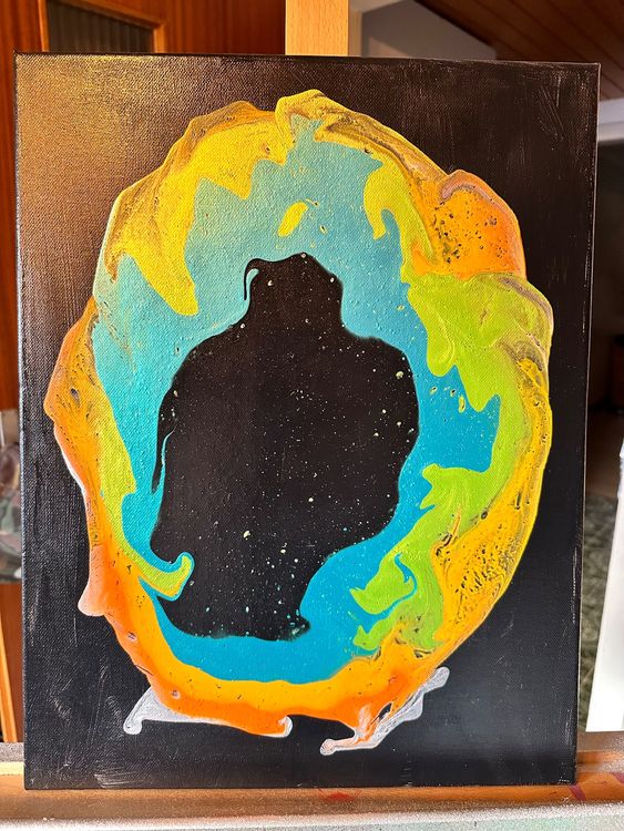 Acrylic pouring auf Leinwand | Kaufen auf Ricardo