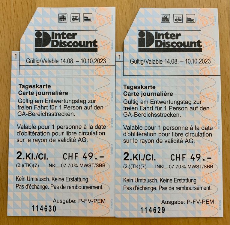 Sbb tageskarte daily card | Kaufen auf Ricardo