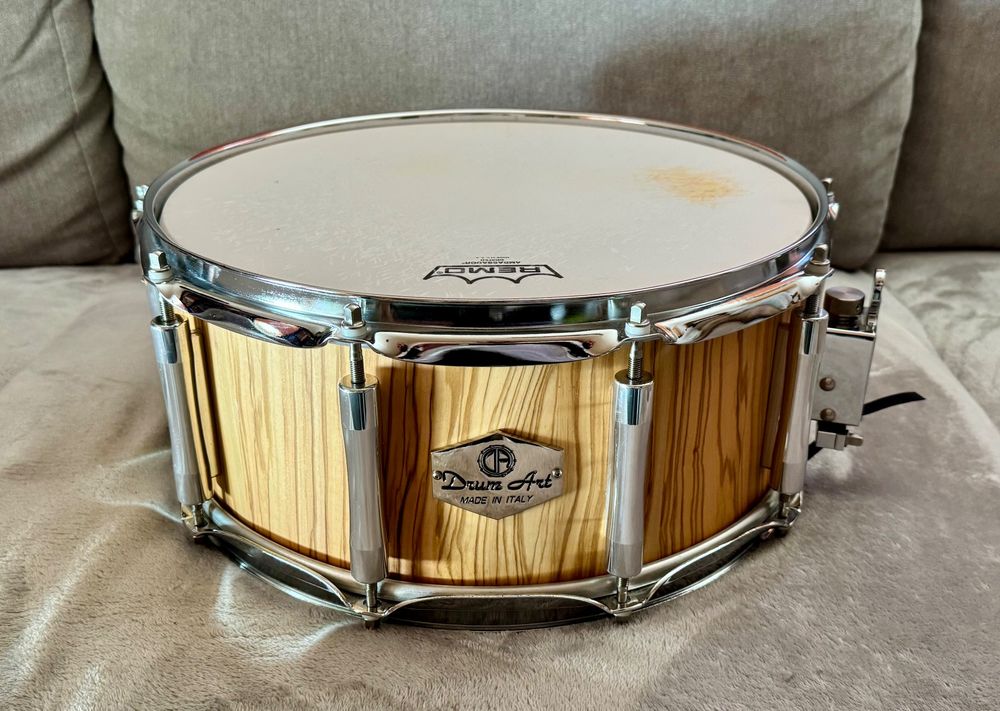 Drum Art 14x6.5 "Olive Stave Snare Drum", Made in Italy (D'occasion) à ...