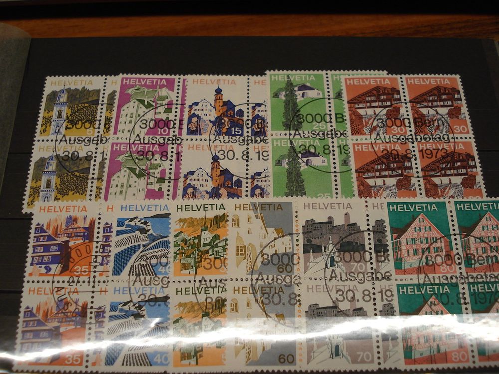 Satz Dauermarken 1976 ET-o, 4erblocks (Gebraucht) in Niederwil AG für CHF 1.7 – mit Lieferung ...