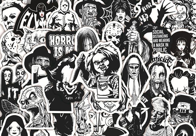 50 Stk. Sticker Aufkleber - Thriller Horrorfilme (Neu und ...