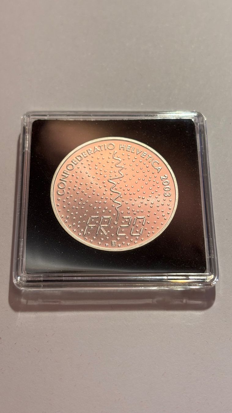 Pièce commémorative 20.- / 2003 (Championnats ski St-Moritz) (D ...