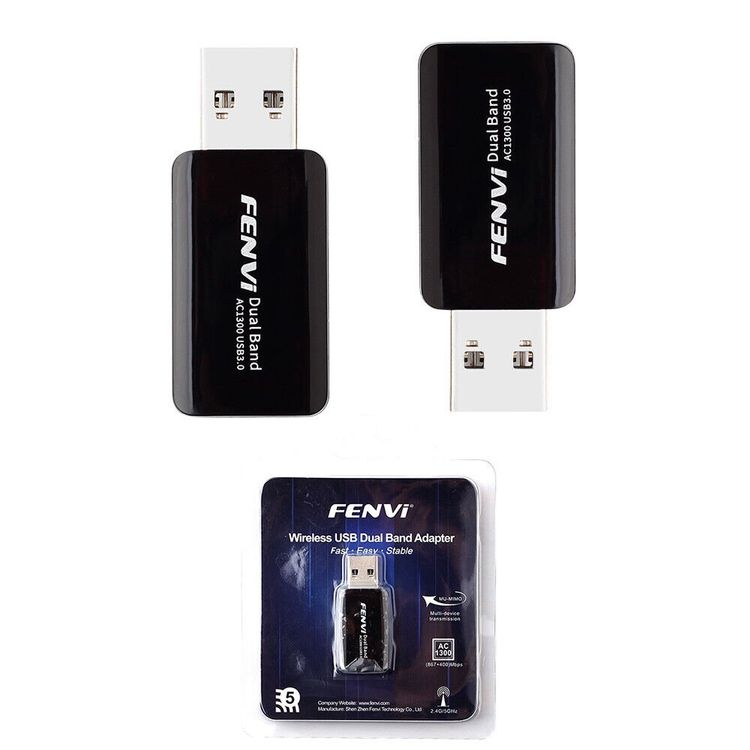 Fenvi USB 3.0 WiFi Stick 2.4GHz/5GHz 1300Mbps Wireless WLAN (Neu und ...