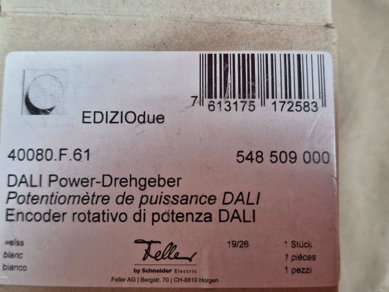 DALI Pauer Dreh Geber/ Dimmer Feller (363) (Neu und originalverpackt ...
