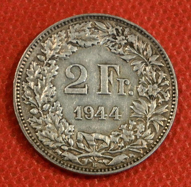 2 Franken 1944 Silber (Gebraucht) in Winterthur für CHF 9 – mit Lieferung auf Ricardo kaufen