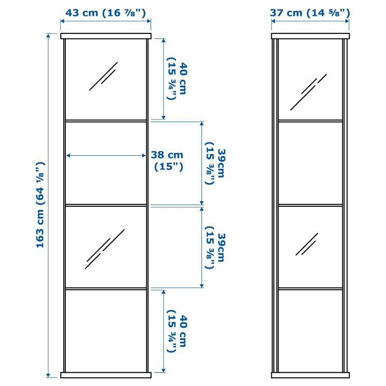 Vitrine en verre IKEA DETOLF (parfaite état) (Neu (gemäss Beschreibung ...