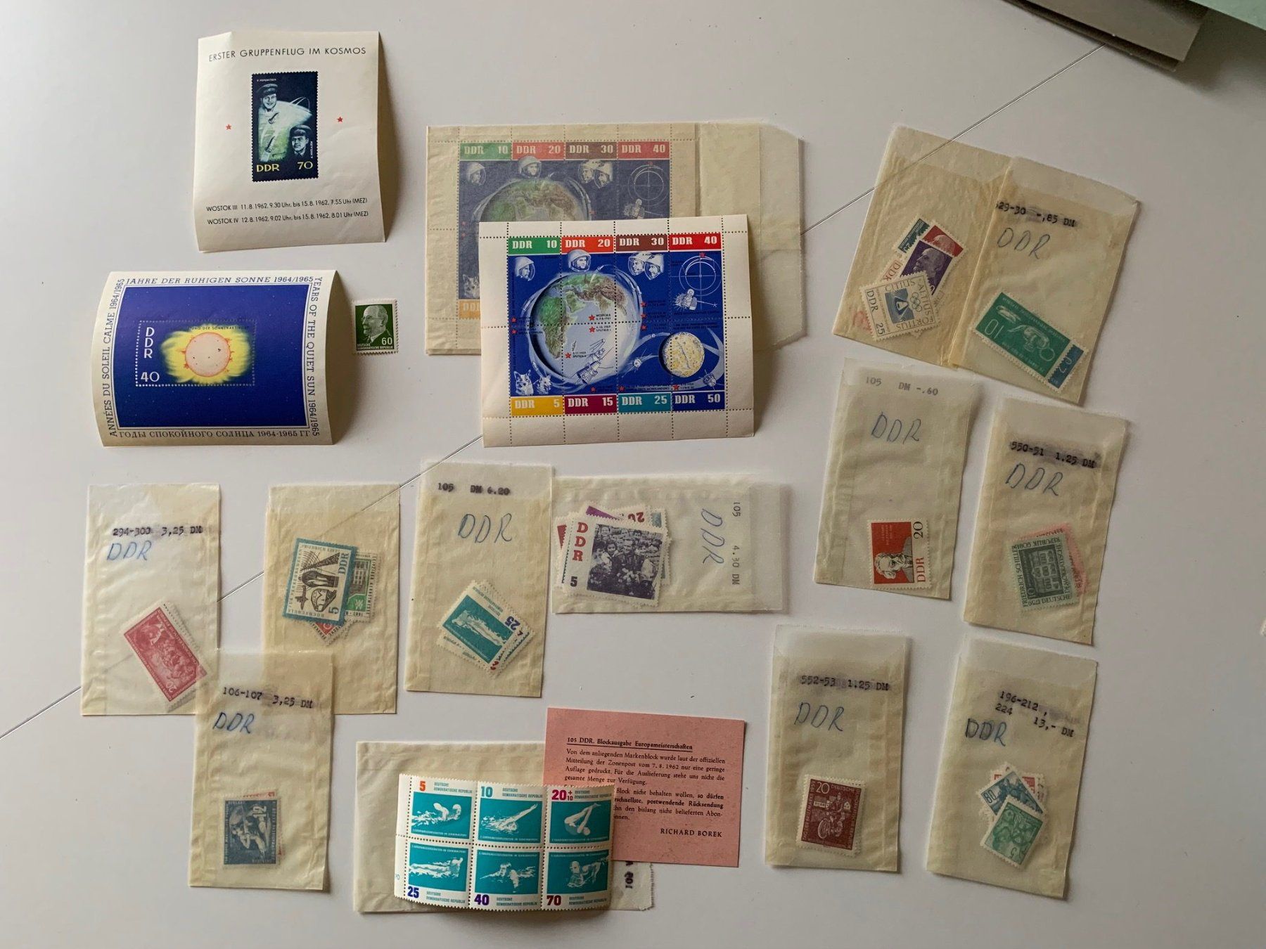DDR Briefmarken Konvolut – Blöcke & Sätze 60er Jahre (Neu (gemäss ...
