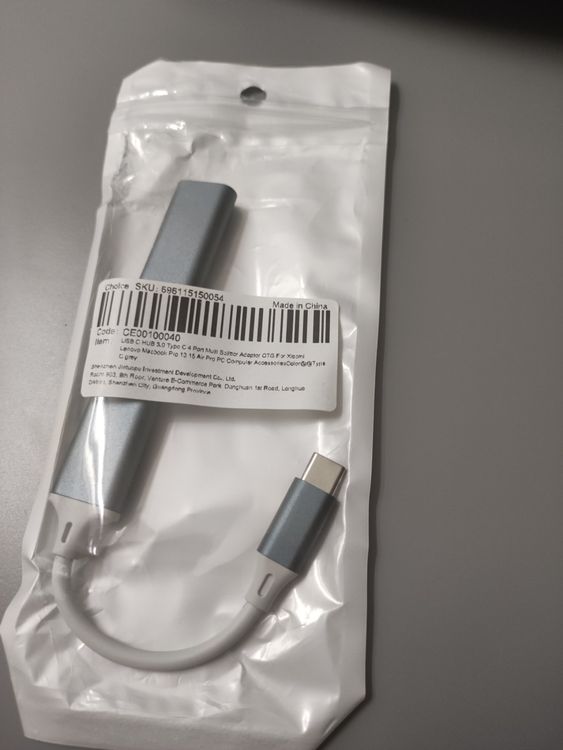 4 Port USB Hub mit USB-C Anschluss / PC Zubehör/ Adapter | Kaufen auf ...