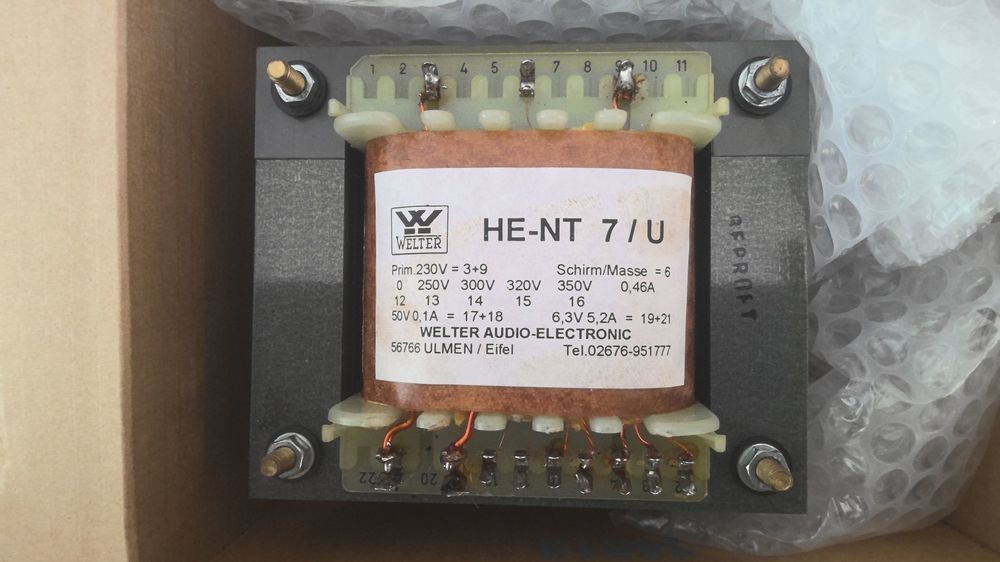 Zwei Netztrafos für Röhrenverstärker, Welter HE-NT 7/U (Gebraucht) in ...