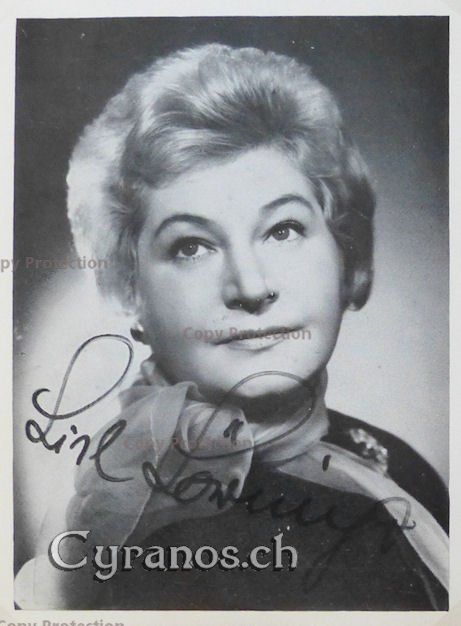 Liesl Löwinger (1918-1980) Schauspielerin - Autogramm (Gebraucht) in ...