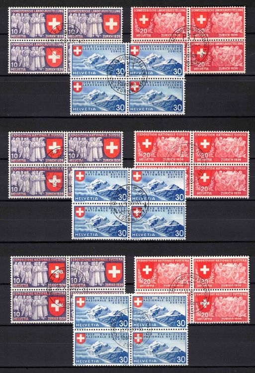 1939 Landesausstellung alle Sprachen im 4er-Block ʘ (Neu (gemäss Beschreibung)) in Nuglar für ...