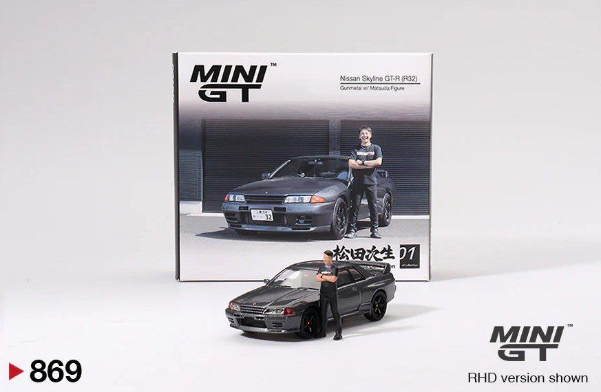 Mini GT Nissan Skyline GT-R R32 Nismo with Tsugio Matsuda (Neu und ...