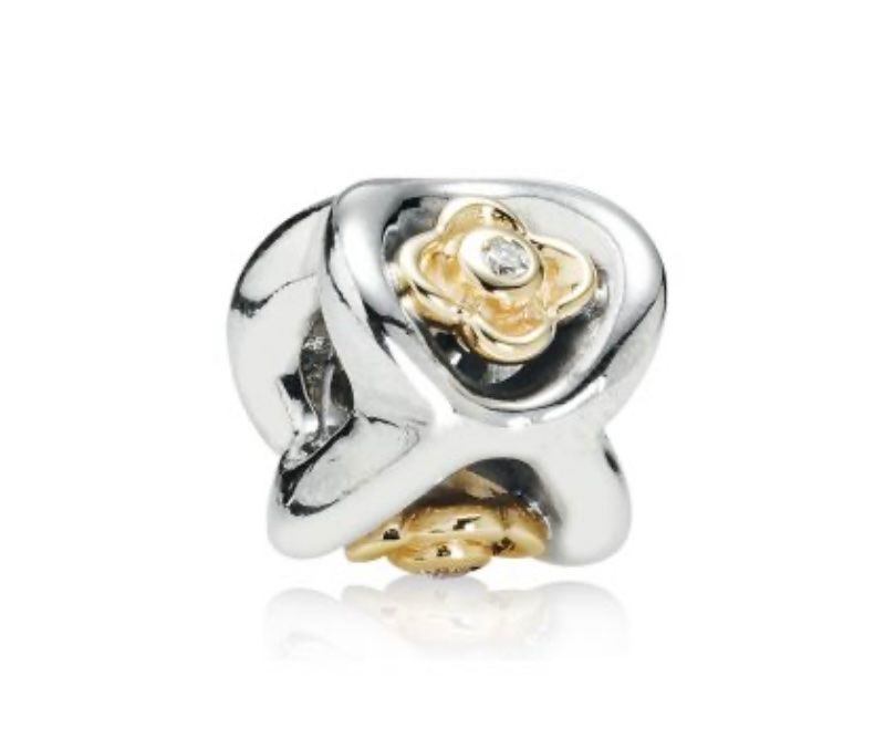 Original Pandora Charm Bicolor 3 Diamanten NP. 290.- (Gebraucht) in ...
