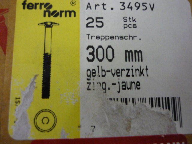 Ferro Norm Treppenschrauben 300 mm Schreiner Treppenbau (Neu und ...