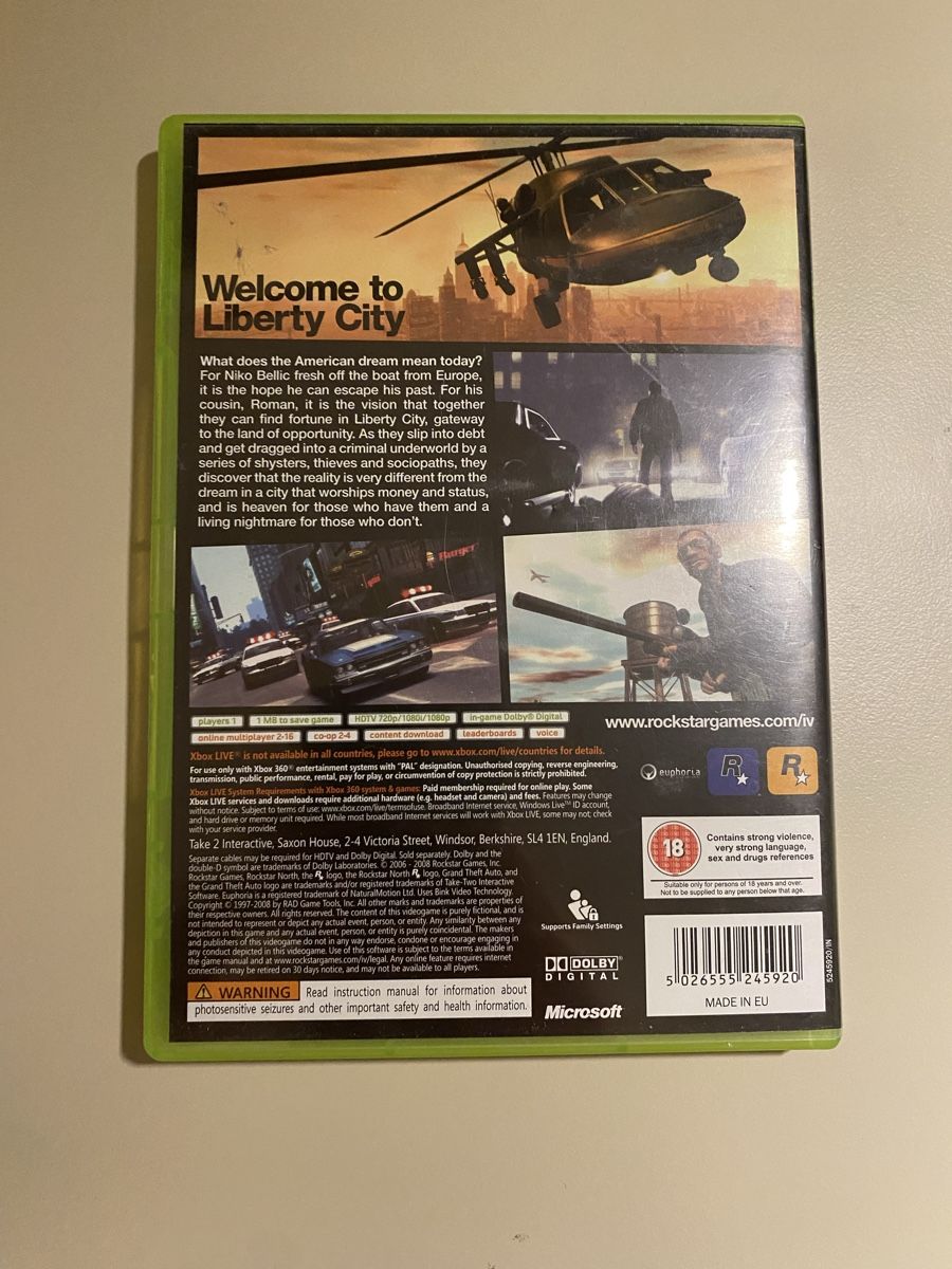 Grand Theft Auto IV (GTA 4) für Xbox 360 (Gebraucht) in Langenthal für ...