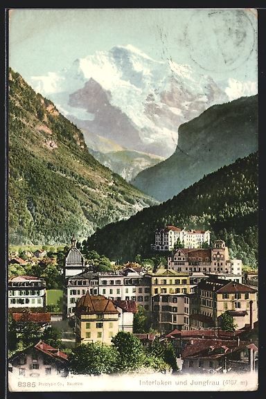 AK Interlaken, Teilansicht mit Jungfrau | Kaufen auf Ricardo