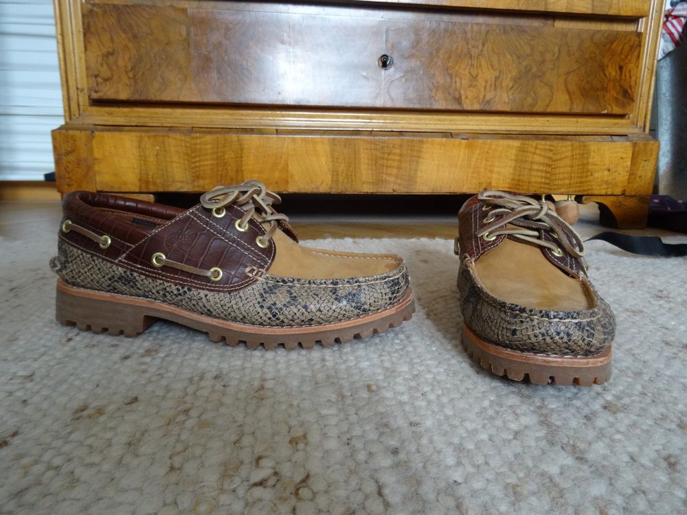 Braune TIMBERLAND Docksiders/Segelschuhe im Schlangenlederlo | Kaufen ...
