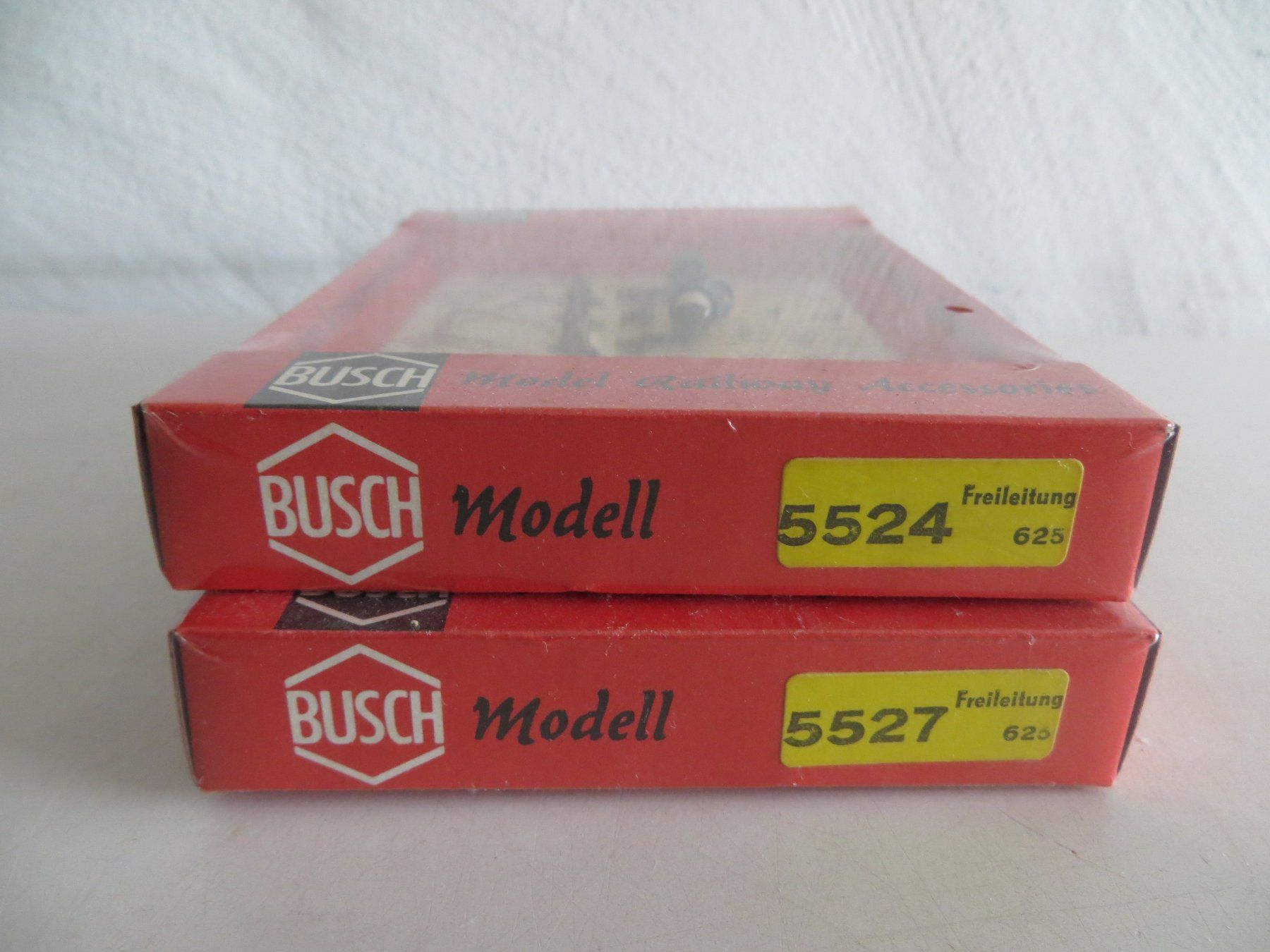 Busch H0: 2 Set Freileitungs-System, 5524/5527, unbespielt (Neu (gemäss ...