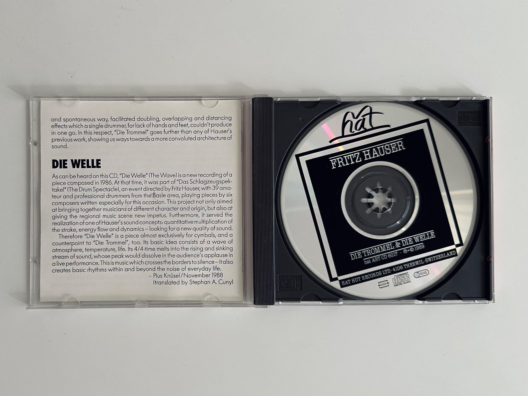 FRITZ HAUSER. DIE TROMMEL. DIE WELLE. hat ART CD 6017 (Gebraucht) in ...