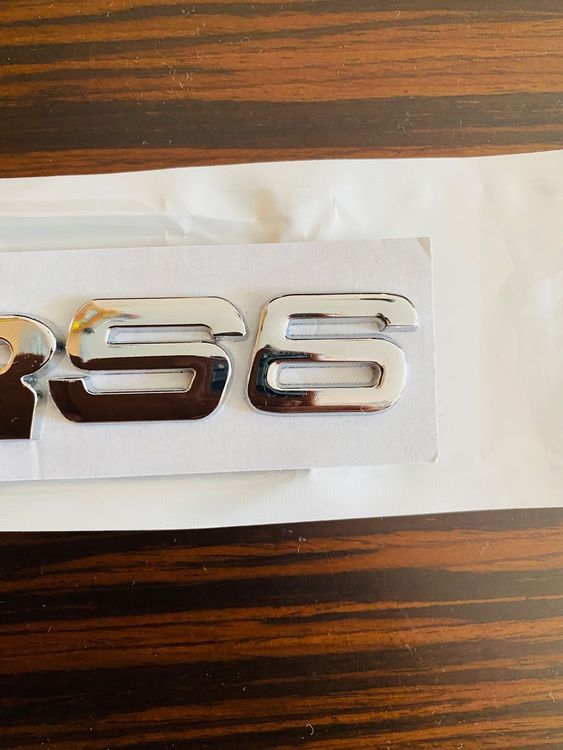 Audi RS6 Emblem, Schriftzug, Logo NEU in Rot/Chrom | Kaufen auf Ricardo