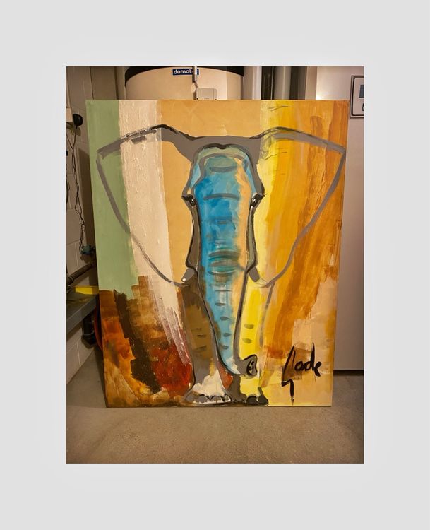 Gemälde Elefant von Gade Elephant Painting by Gade (Gebraucht) in ...