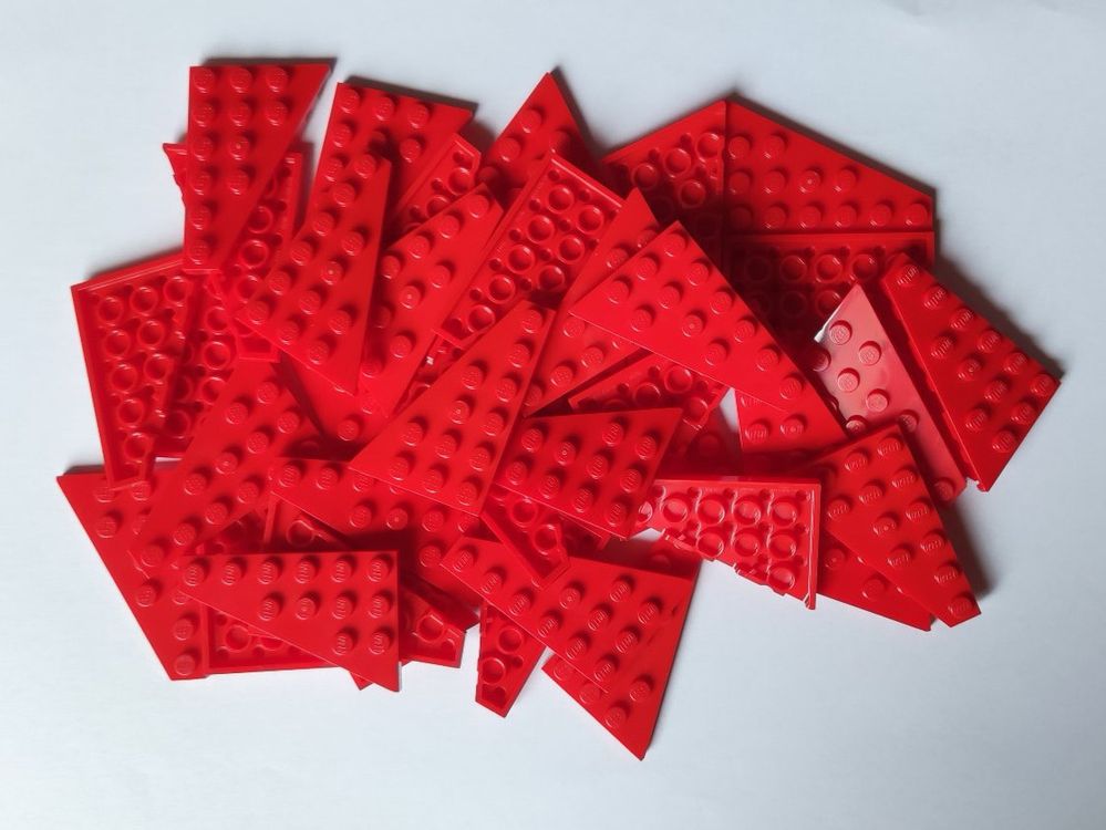 LEGO - 40x Red Wedge Plate 6x4 - NEW (Neu (gemäss Beschreibung)) in ...