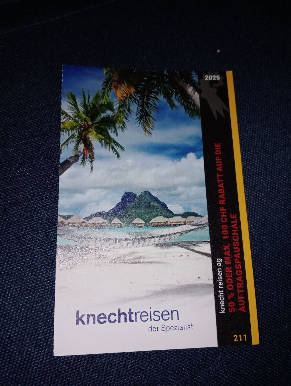 Reisegutschein 100 CHF knecht Reisen 2025 gültig. (Neu (gemäss Beschreibung)) in Frenkendorf für ...