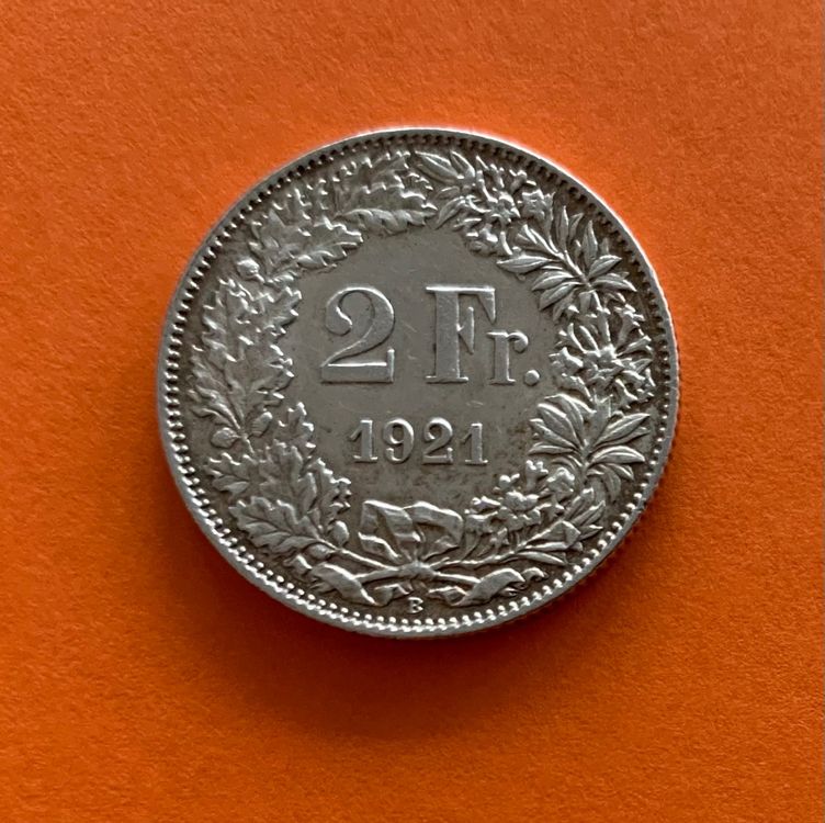 2 Franken Silbermünze Jahrgang 1921 (Gebraucht) in Spiez für CHF 6 – mit Lieferung auf Ricardo ...