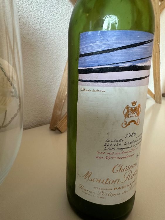Château Mouton Rothschild 1980 / bouteille vide ! (Gebraucht) in Yens ...