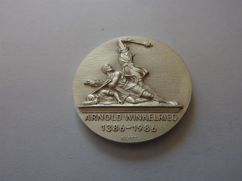 Silbermedaille : Arnold Winkelried 1386 (Neu (gemäss Beschreibung)) in ...