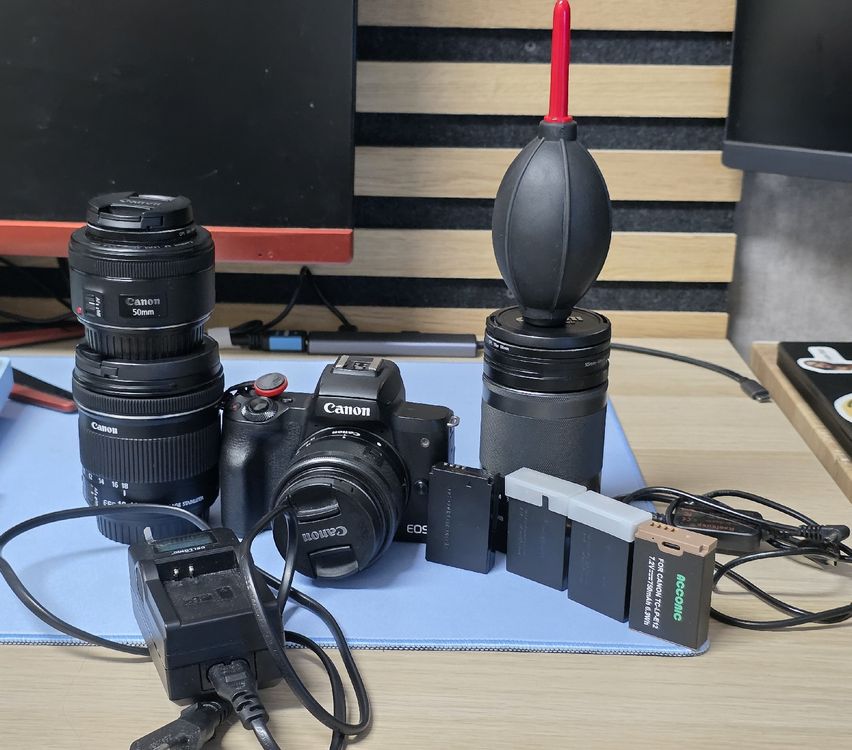 Canon EOS M50 Kit - incl. 3 Objektive & accessories! 👌📸 (Gebraucht) in ...