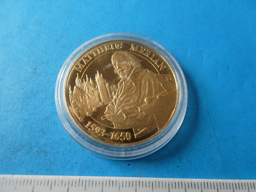 Schweiz vergoldete Medaille 40 mm, Mattheus Merian | Kaufen auf Ricardo