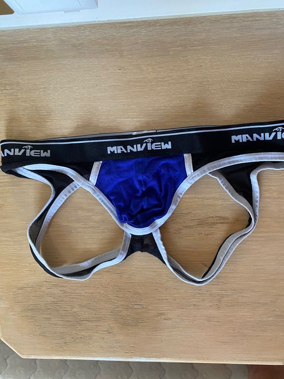 Manview Jockstrap Grösse M blau schwarz weiss | Kaufen auf Ricardo
