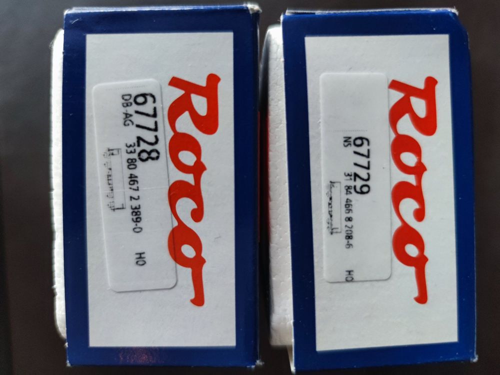 2x Roco H0 67729 67728 Schiebeplanwagen On Rail NS Cargo (Neu (gemäss ...