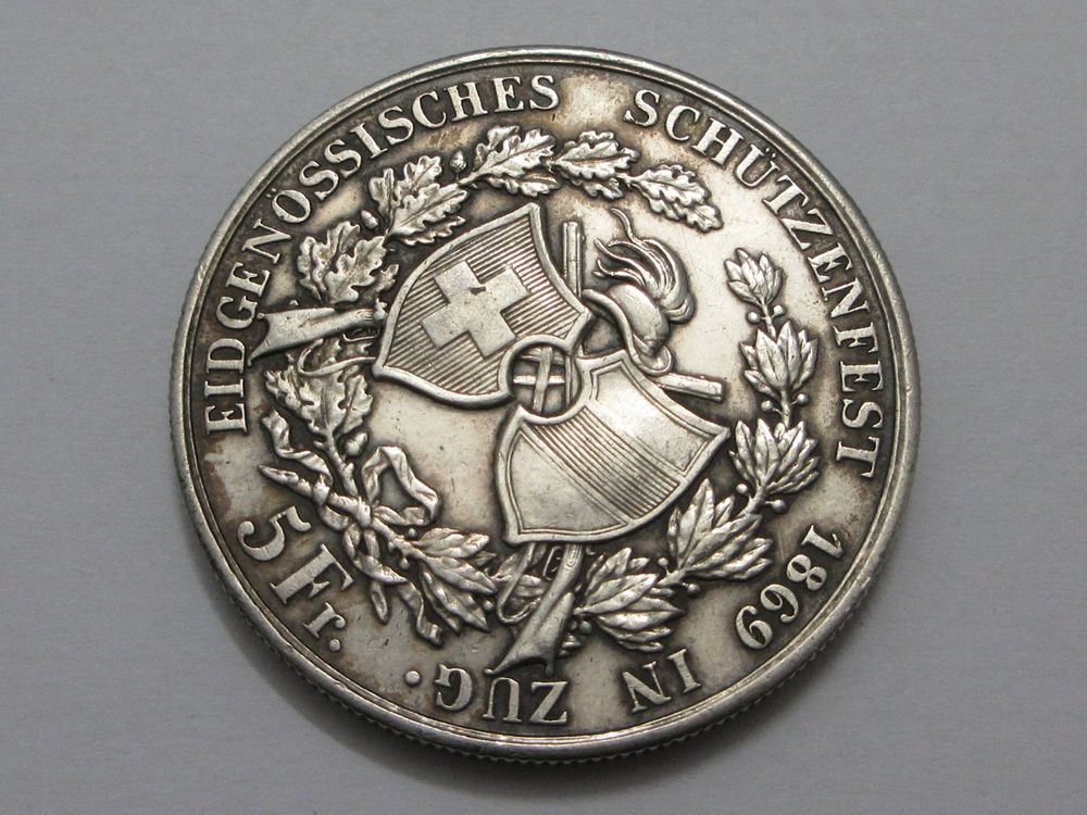 5 Franken Schützentaler Zug 1869 (Gebraucht) in Zürich für CHF 204 ...