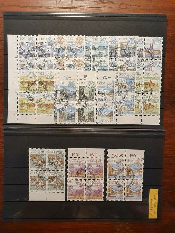 Tierkreiszeichen 1982- 86, 4-er Blöcke mit Bogenrand- ET | Kaufen auf Ricardo