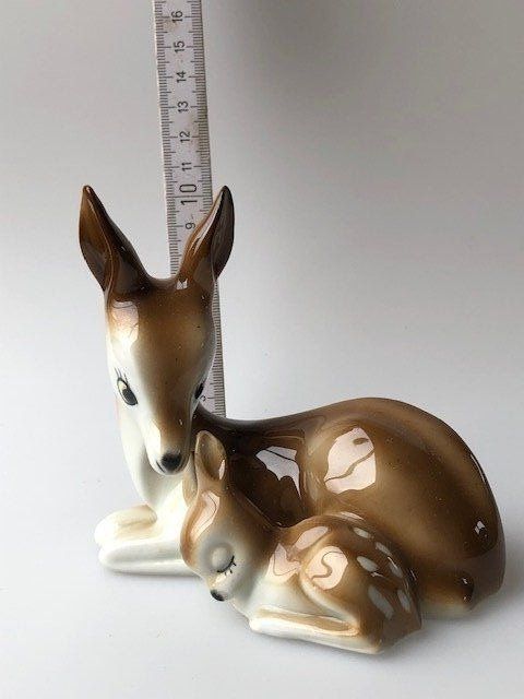 Reh mit Rehkitz, Porzellan, Bambi, sehr süsse Paar (Gebraucht) in für ...