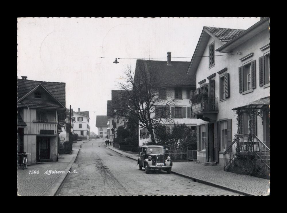 1953 Affoltern am Albis mit Automobil (ZH 4834) | Kaufen auf Ricardo