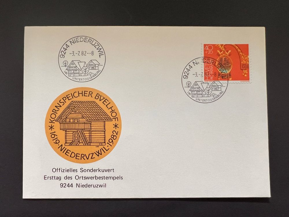 Niederuzwil Ortsstempel Sonderbrief 1982 FDC (R586) (Gebraucht) in Hinwil für CHF 2 – mit ...