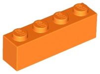 7x Lego Brick 1x4 orange - 3010 | Kaufen auf Ricardo