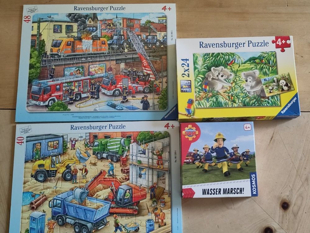 3 Puzzle und 1 Spiel ab 4 Jahren (Gebraucht) in Bichwil für CHF 1 – mit ...